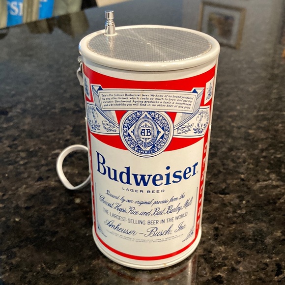 Budweiser | Other | Vintage Budweiser Beer Can Transistor Radio Amfm ...